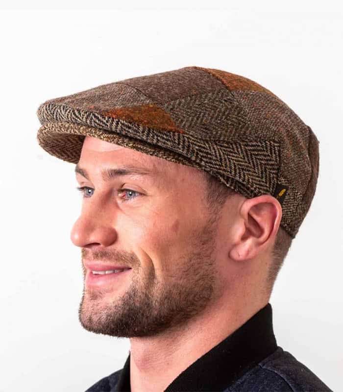 Irish Patch Cap | Donegal Tweed Patchwork Cap | Hatman of Ireland
