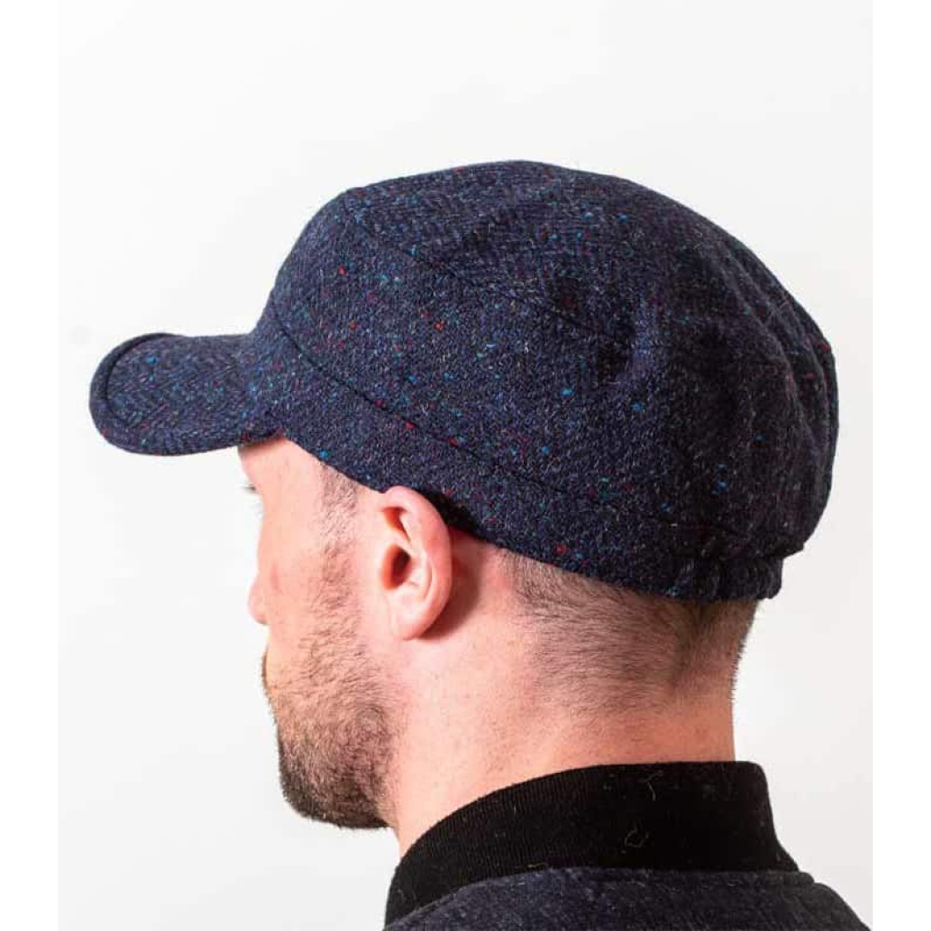 Irish Military Hat | Tweed Cadet Cap Cap | Navy Blue | Hatman